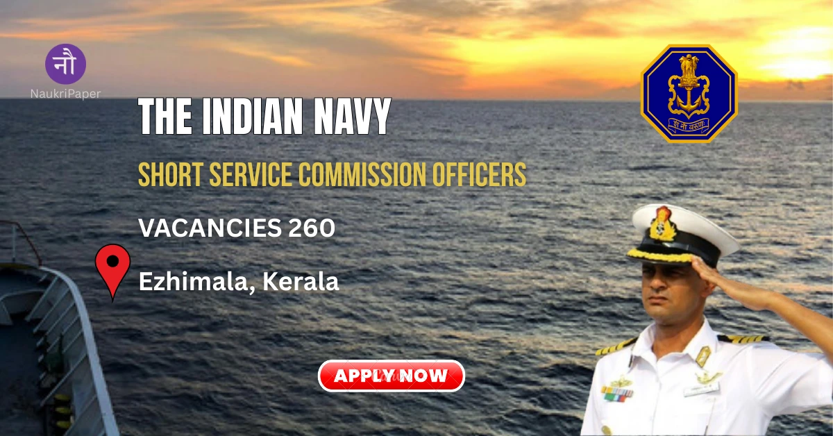 Indian Navy SSC Officers Recruitment 2026 | 260 Post | Apply Now ...